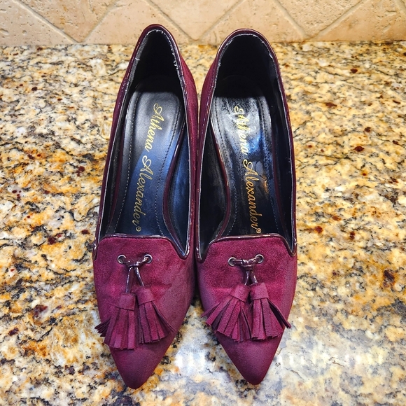 Athena Alexander | Shoes | 3inch Heels Tassel Pumps Burgundy | Poshmark